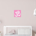 Pink and White Om Symbol Poster | Zazzle