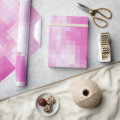 Pink And White Pixel Wrapping Paper | Zazzle