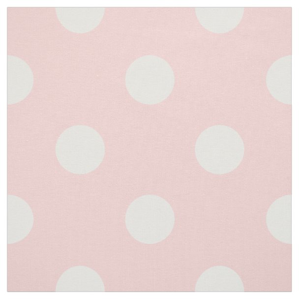 Pink and White Polka Dot Craft Fabric | Zazzle