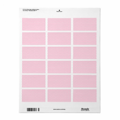 Pink and White Polka Dot Pattern. Spotty. Label | Zazzle