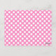 Pink and White Polka Dot Table Number Postcard | Zazzle