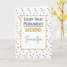 Pink and White Retirement Congratulations Card | Zazzle