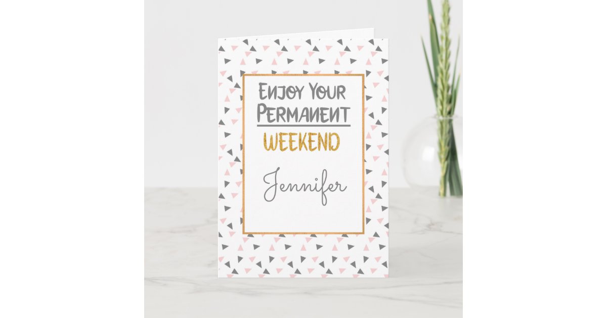 Pink and White Retirement Congratulations Card | Zazzle
