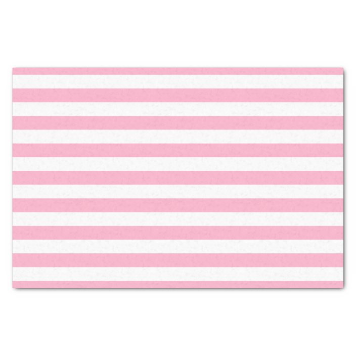 Pink and White Striped Tissue Paper | Zazzle.com