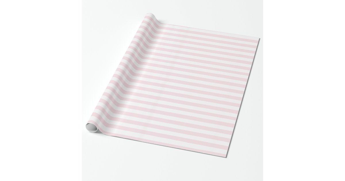 Pink and White Stripes Cute Girly Wrapping Paper | Zazzle