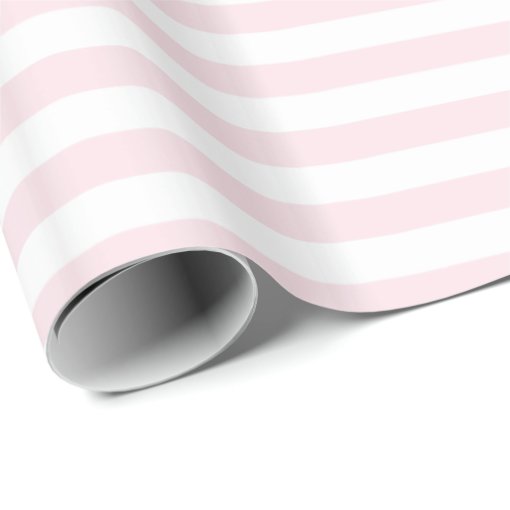 Pink and White Stripes Cute Girly Wrapping Paper | Zazzle