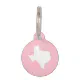 Pink and White Texas Pet ID Tag | Zazzle