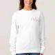 Pink and White Three Letter Monogram Sweatshirt | Zazzle