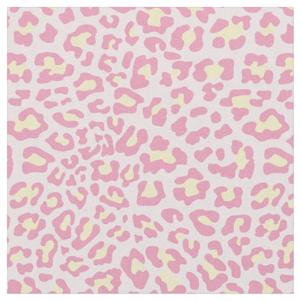 Pale Blush Pink Leopard Print Fabric | Zazzle