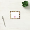 Pink Apple Leopard Print Teacher Post-it® Notes | Zazzle