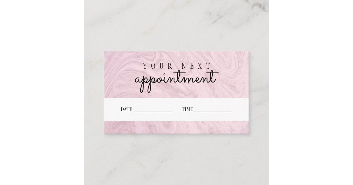 Pink Appointment Remind Card Your Next Visit | Zazzle