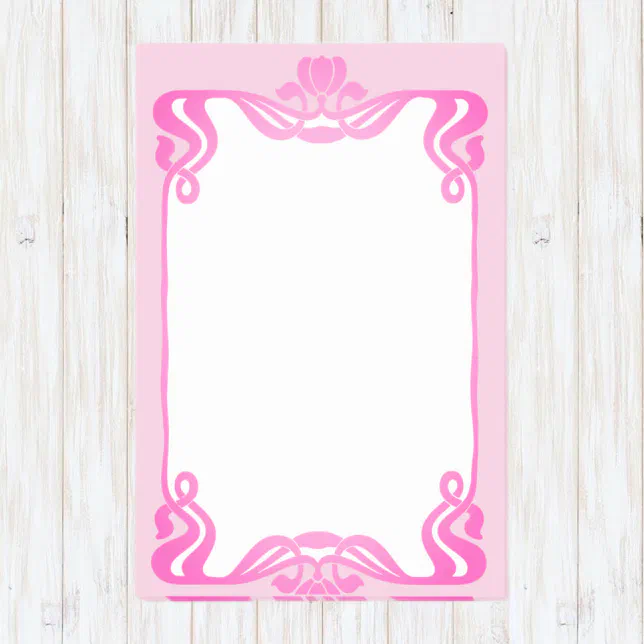 Pink Art Nouveau Border Post-it Notes | Zazzle