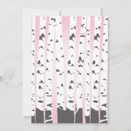 Pink Aspen Trees Baby Shower Invitation | Zazzle