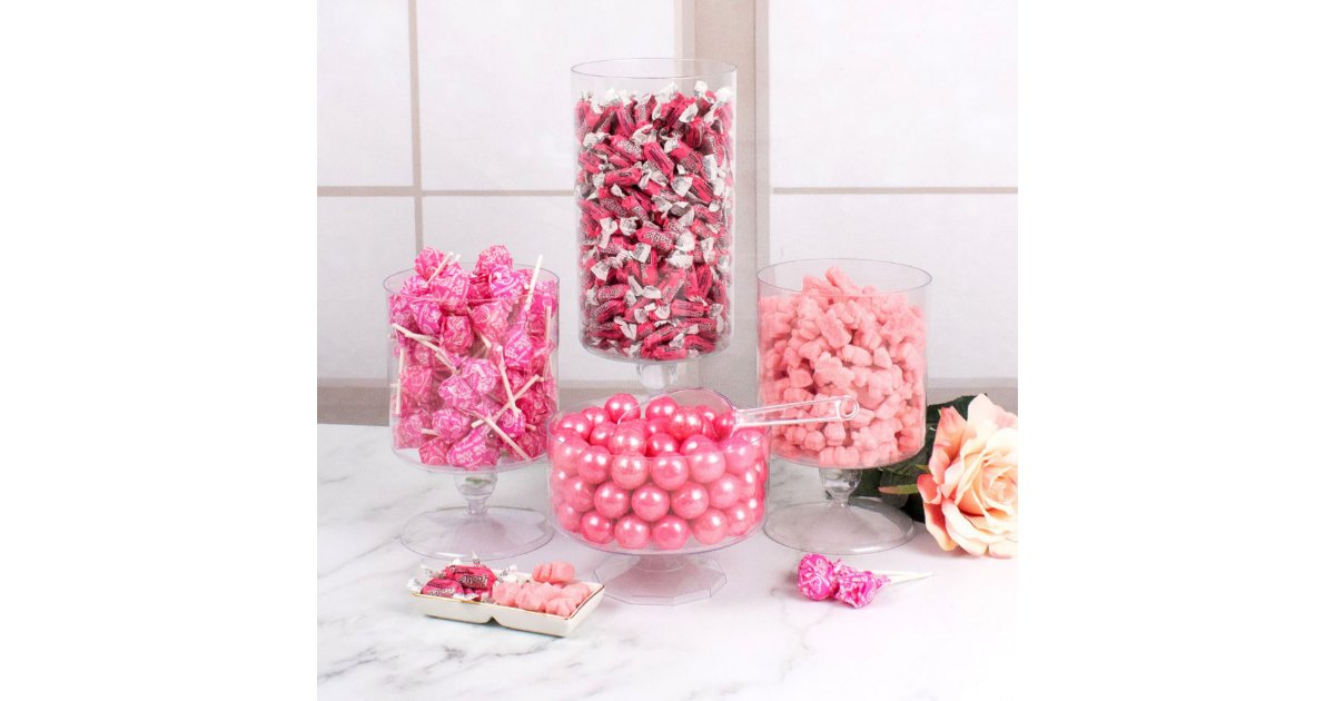 Pink Assorted Candy Mini-Buffet Assorted Candy Favors | Zazzle