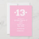 Pink Athletic 13 Number Birthday Party Invitations | Zazzle