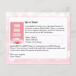 Pink Author Book Launch Invitation Flyer | Zazzle