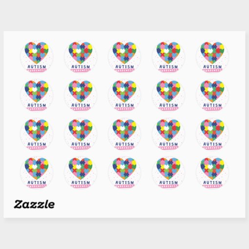 pink autism awareness classic round sticker | Zazzle