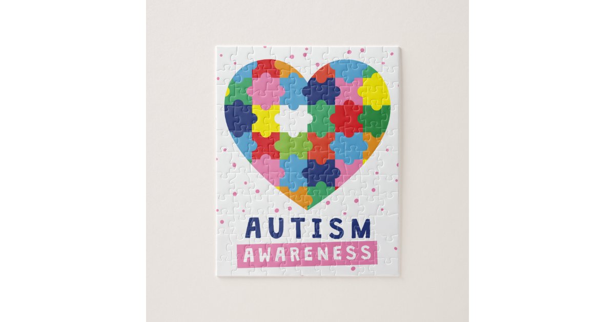 pink autism awareness jigsaw puzzle | Zazzle