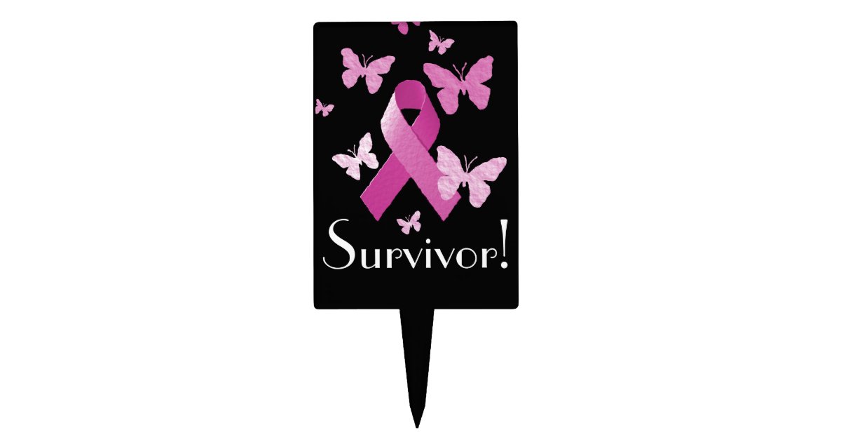 Pink Awareness Ribbon Cake Topper | Zazzle