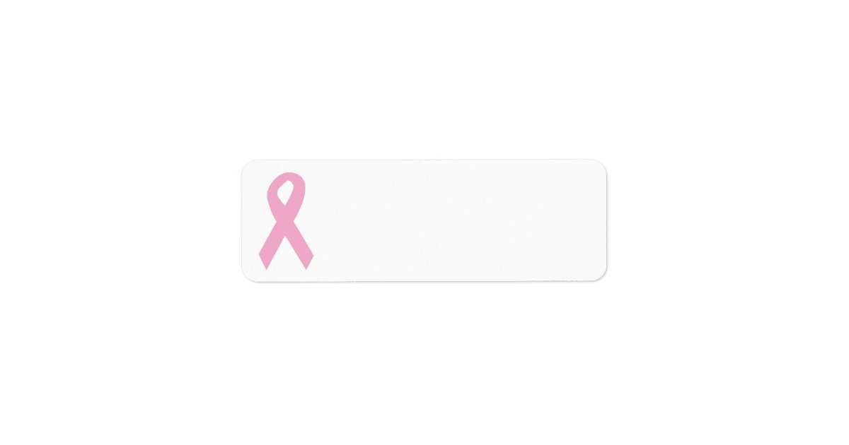 Pink Awareness Ribbon Label | Zazzle