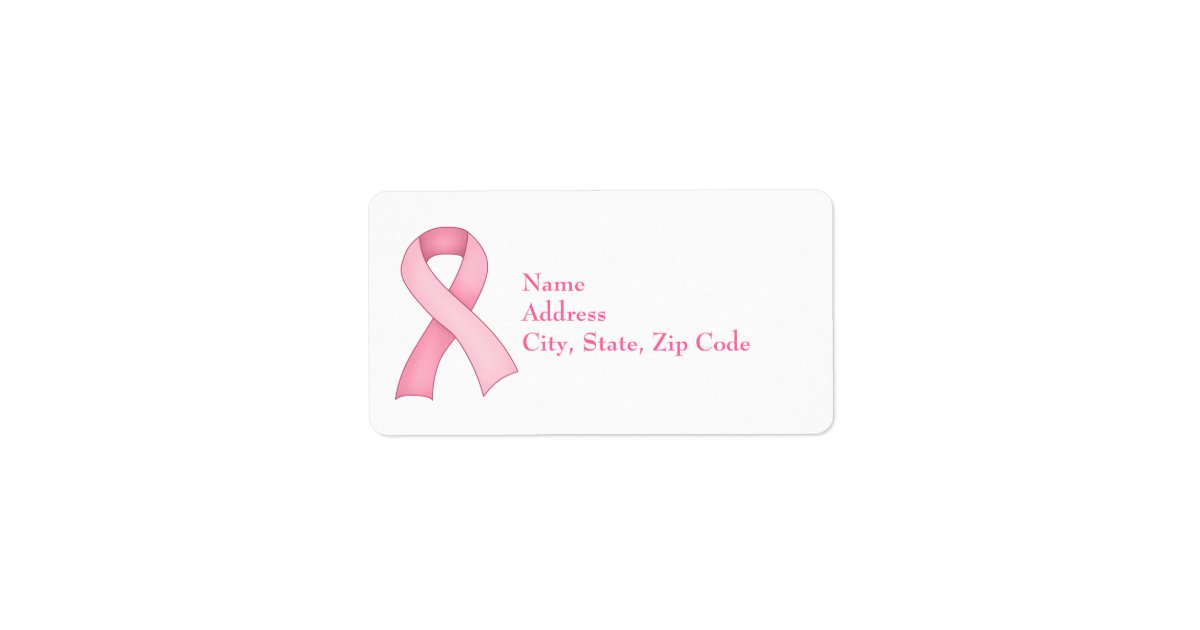 Pink Awareness Ribbon Labels 0001 | Zazzle