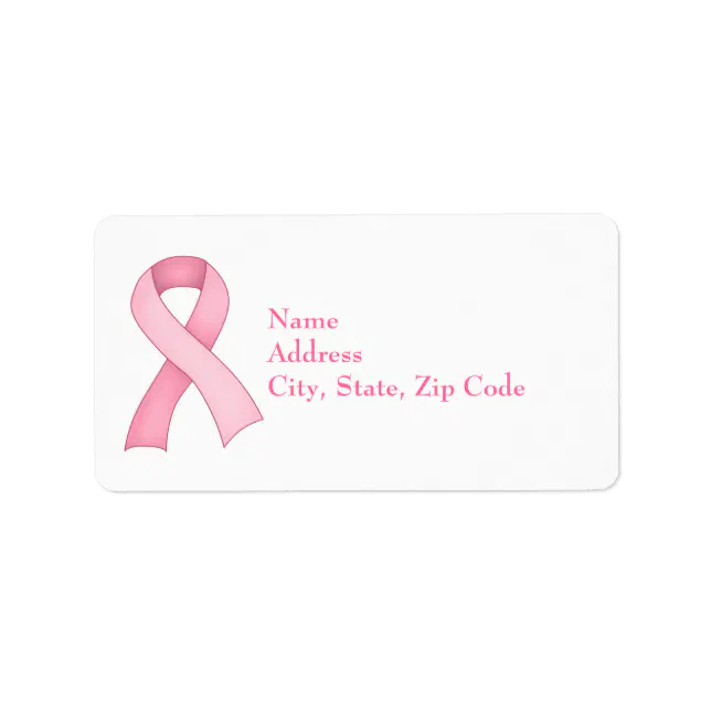Pink Awareness Ribbon Labels 0001 | Zazzle