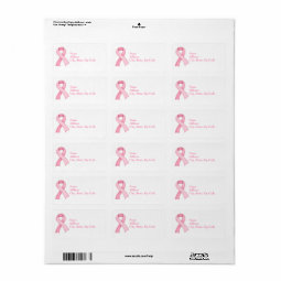 Pink Awareness Ribbon Labels 0001 | Zazzle