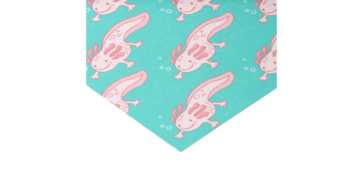 Pink Axolotl Pattern Tissue Paper | Zazzle