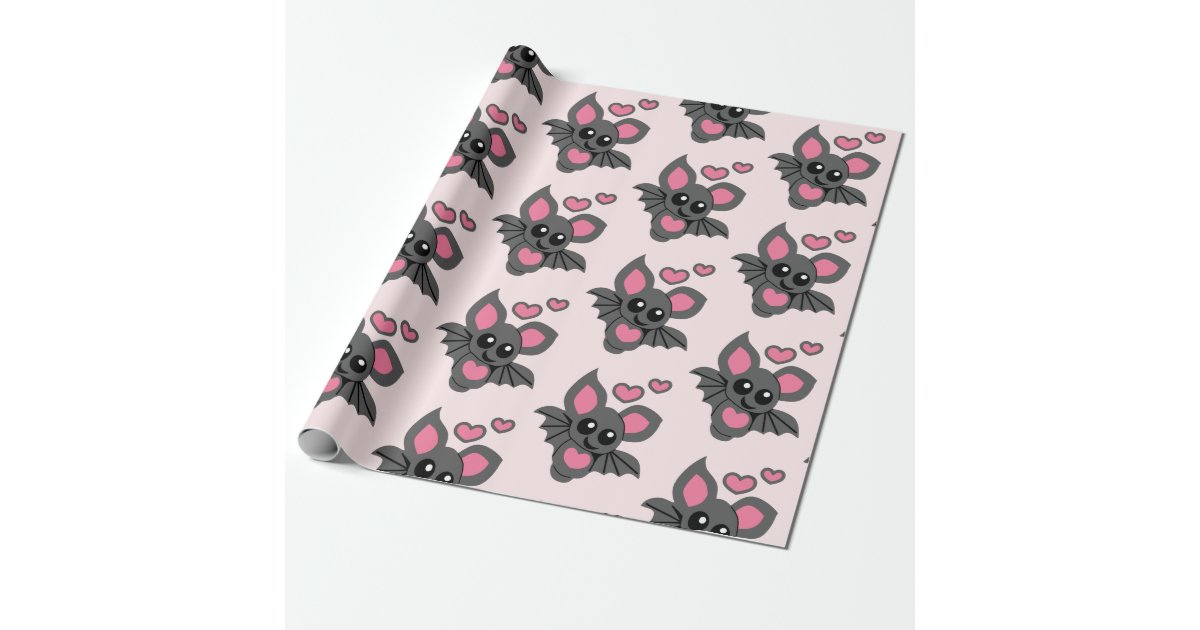 Pink Baby Bat Wrapping Paper | Zazzle
