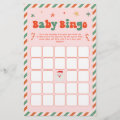 Pink Baby Bingo Christmas Baby Shower Game | Zazzle