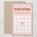 Pink Baby Bingo Christmas Baby Shower Game | Zazzle