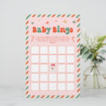 Pink Baby Bingo Christmas Baby Shower Game | Zazzle
