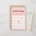 Pink Baby Bingo Christmas Baby Shower Game | Zazzle