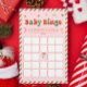 Pink Baby Bingo Christmas Baby Shower Game | Zazzle