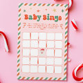 Pink Baby Bingo Christmas Baby Shower Game | Zazzle