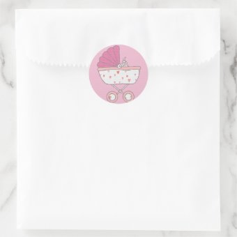 Pink Baby Carriage Sticker | Zazzle