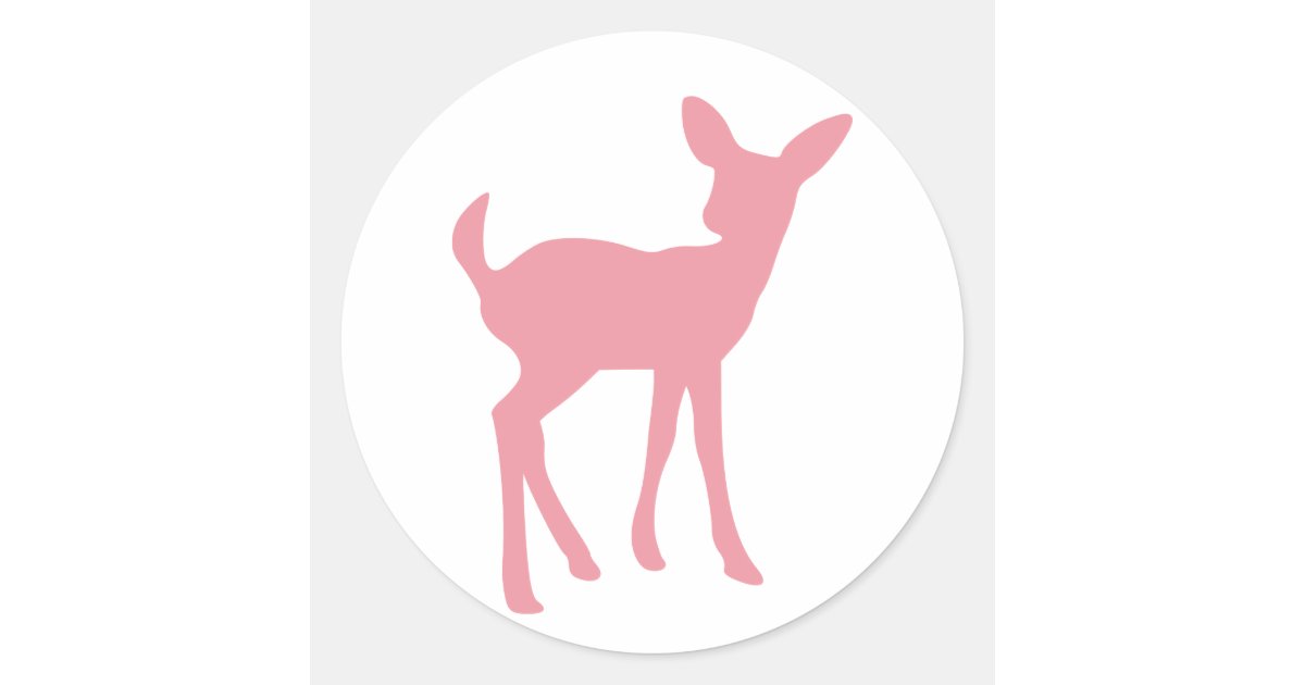 Pink Baby Deer Sticker | Zazzle