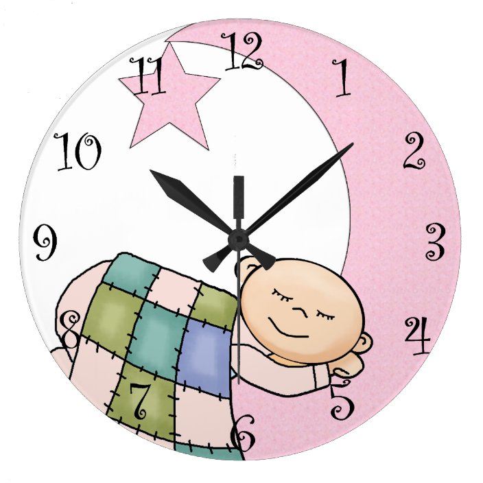 Pink Baby Girl Clocks | Zazzle.com