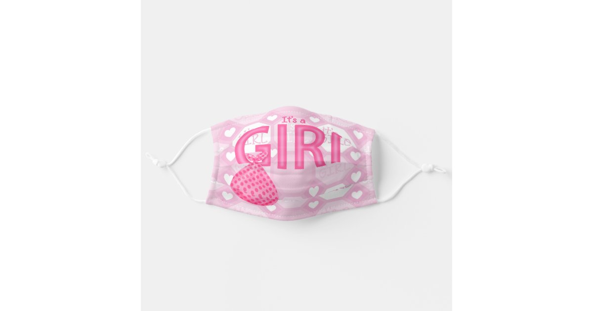Pink Baby Girl Face Mask | Zazzle