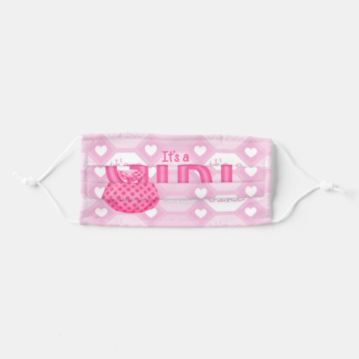 Pink Baby Girl Face Mask | Zazzle