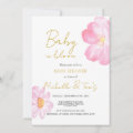 Pink Baby in Bloom Invitation | Zazzle