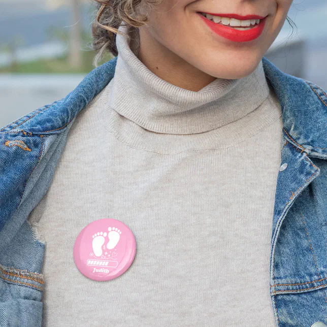 Pink Baby Loading Button | Zazzle