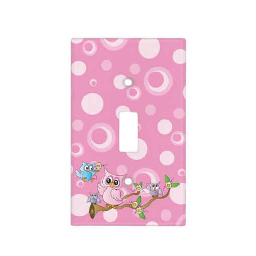 Pink Baby 黎Owl Light Switch Cover | Zazzle