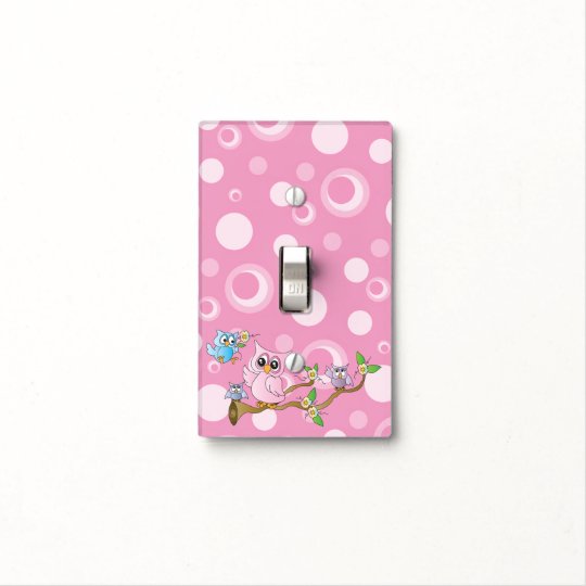 Pink Baby 黎Owl Light Switch Cover | Zazzle.com