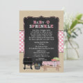 Pink Baby Q Sprinkle, BBQ Baby Shower, girl baby-q Invitation | Zazzle