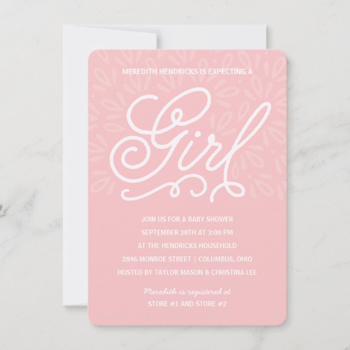 Pink Baby Shower Invitation | Zazzle.com