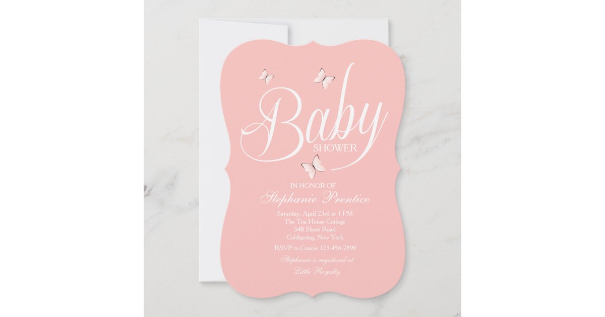 Pink Baby Shower Invitation | Zazzle