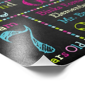 Pink Back to School Chalkboard Sign - Printable | Zazzle