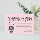Pink Bad Two The Bone Birthday Thank You Card | Zazzle