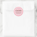 Pink Bakery Food Safety Allergens Alert Warning Classic Round Sticker ...